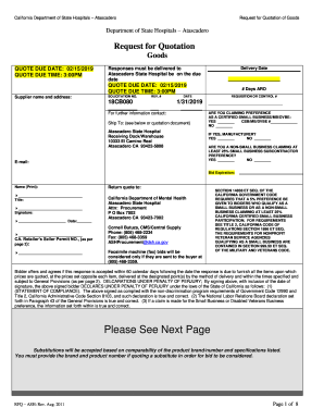 Fillable Online DEPARTMENT OF STATE HOSPITALS - ATASCADERO ... Fax Email Print - pdfFiller