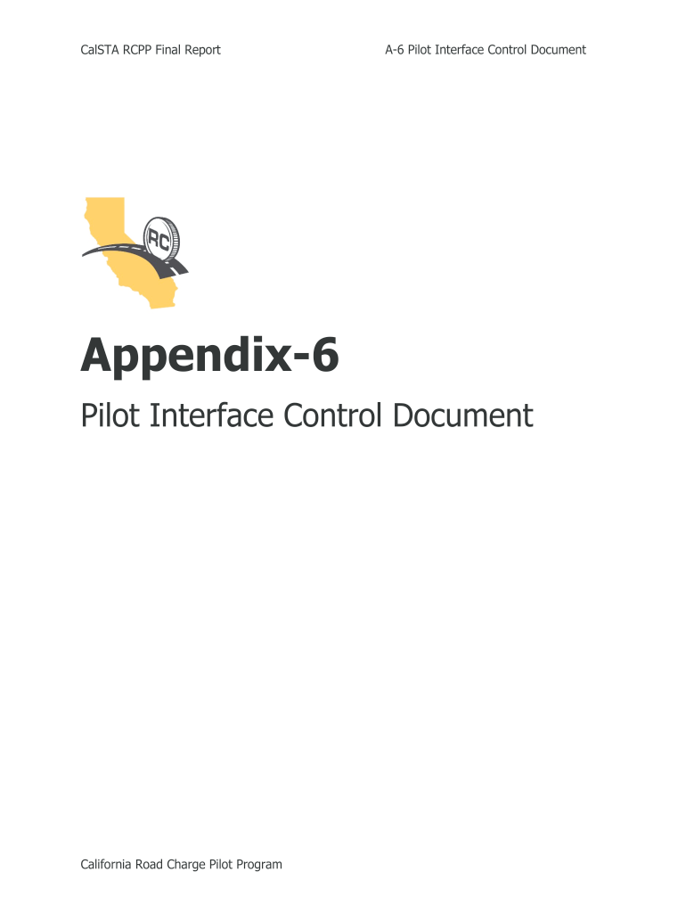 Fillable Online Appendix-6 Pilot Interface Control Document. Appendix-6 ...