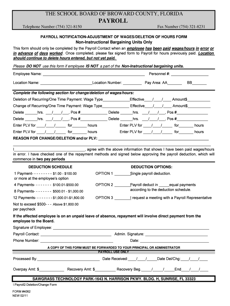 Fillable Online Authorization Form - Broward County Public Schools Fax ...