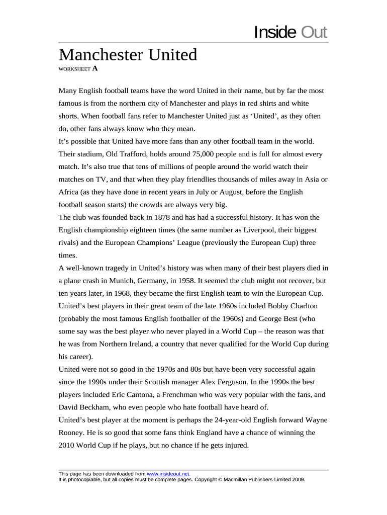 10 Reasons Why Manchester United Is Rated as the Best ... Doc Template ...