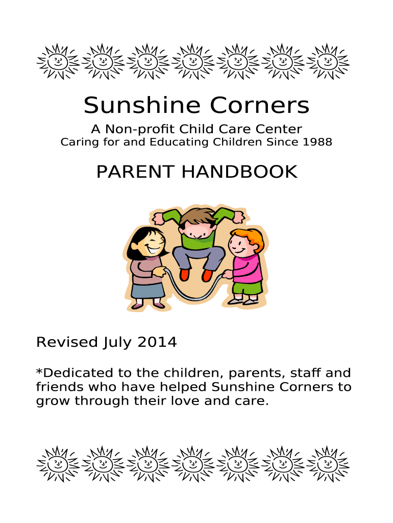 Sunshine Corners Doc Template | pdfFiller