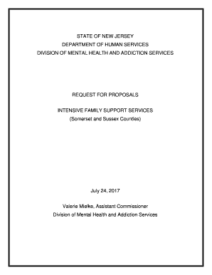 Fillable Online Intensive Family Support Services - NJ.gov Fax Email ...