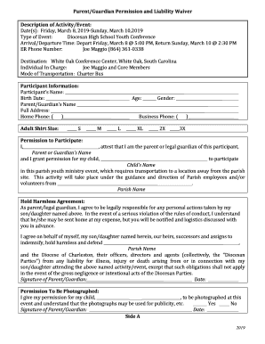 Fillable Online PARENT/GUARDIAN PERMISSION FORM FOR YOUTH ... Fax Email ...