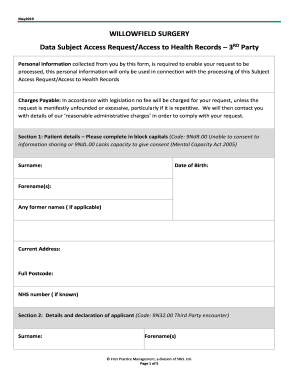 Fillable Online Subject-access-request-form-NOK Fax Email Print - pdfFiller