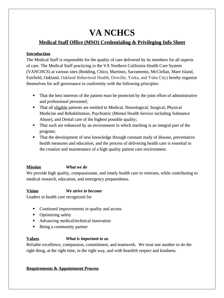 Medical Staff Office (MSO) - VA Northern California Health ... Doc ...