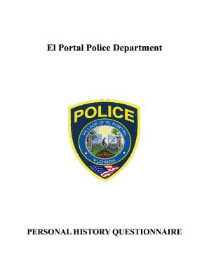 Fillable Online El Portal Police Department Fax Email Print - pdfFiller