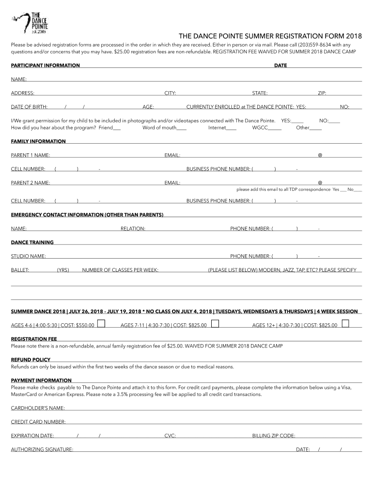 Fillable Online Hiphop Dance Registration Form TemplateJotForm Fax Email Print - pdfFiller