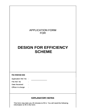 DfE Application Doc Template | pdfFiller