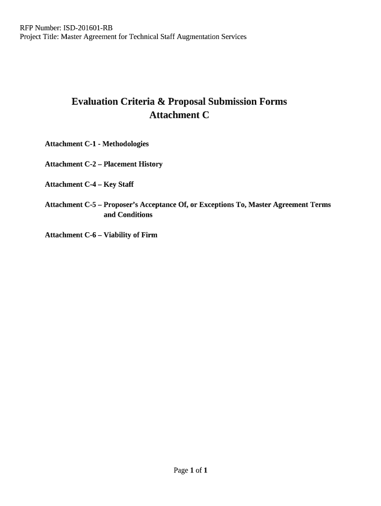 Master Agreements for Technical Staff Augmentation Services Doc ...