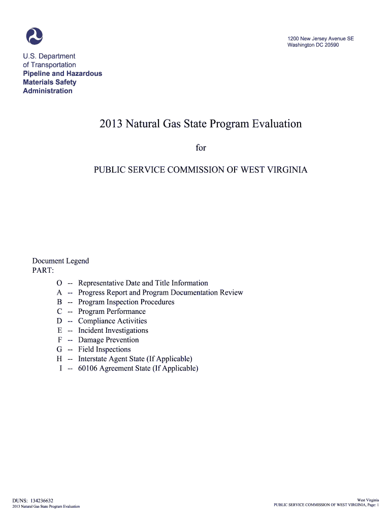 Fillable Online Gas Pipeline Safety - West Virginia Public Service ...