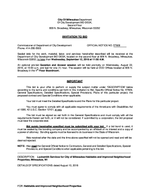 Fillable Online Fillable Online city milwaukee Broadway, Milwaukee ... Fax Email Print - pdfFiller