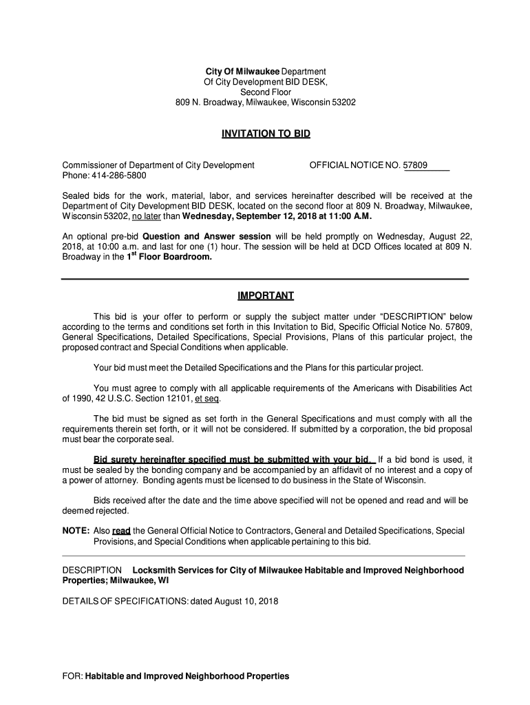 Fillable Online Fillable Online city milwaukee Broadway, Milwaukee ... Fax Email Print - pdfFiller