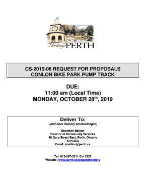 Fillable Online New pump track plans set for Conlon Farm in Perth ...