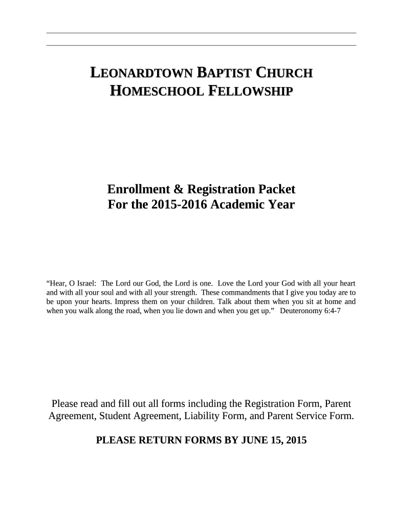 Leonardtown Baptist Church Doc Template | pdfFiller