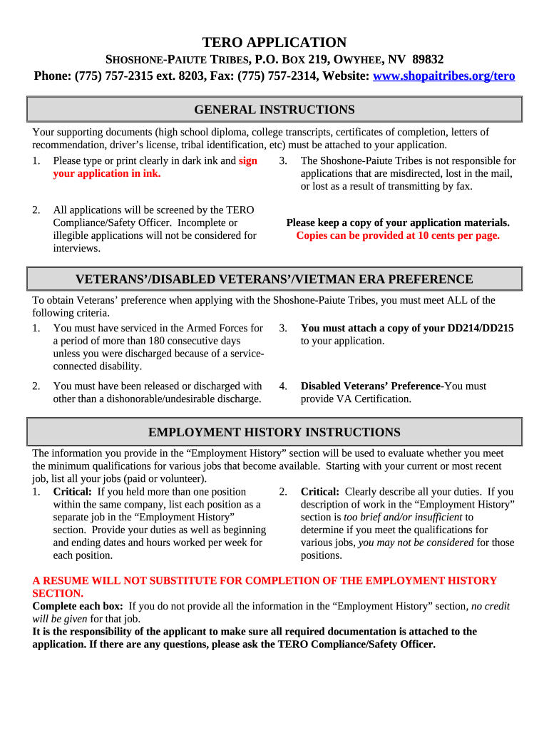 Sho-Pai Tribes - Administration Home - Shoshone-Paiute Tribes Doc ...