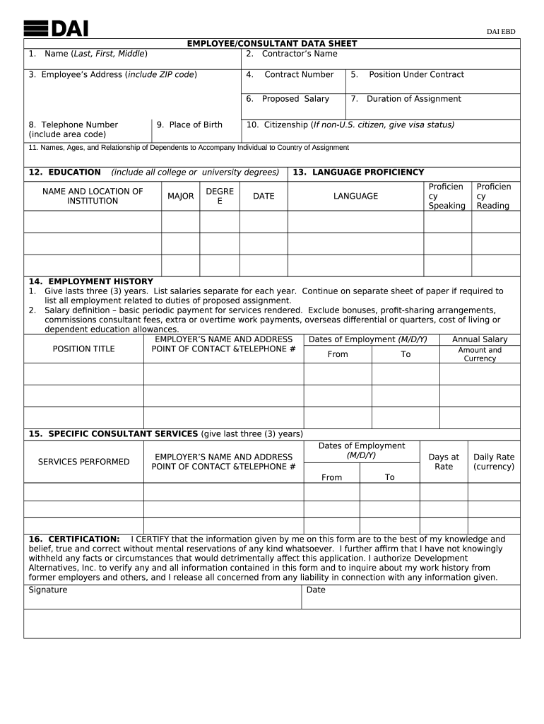 DAI EBD - usaid iuwash plus Doc Template | pdfFiller