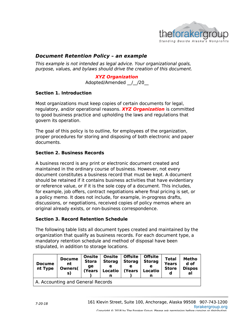 What are the Necessary Components of Document Retention Policies? Doc ...