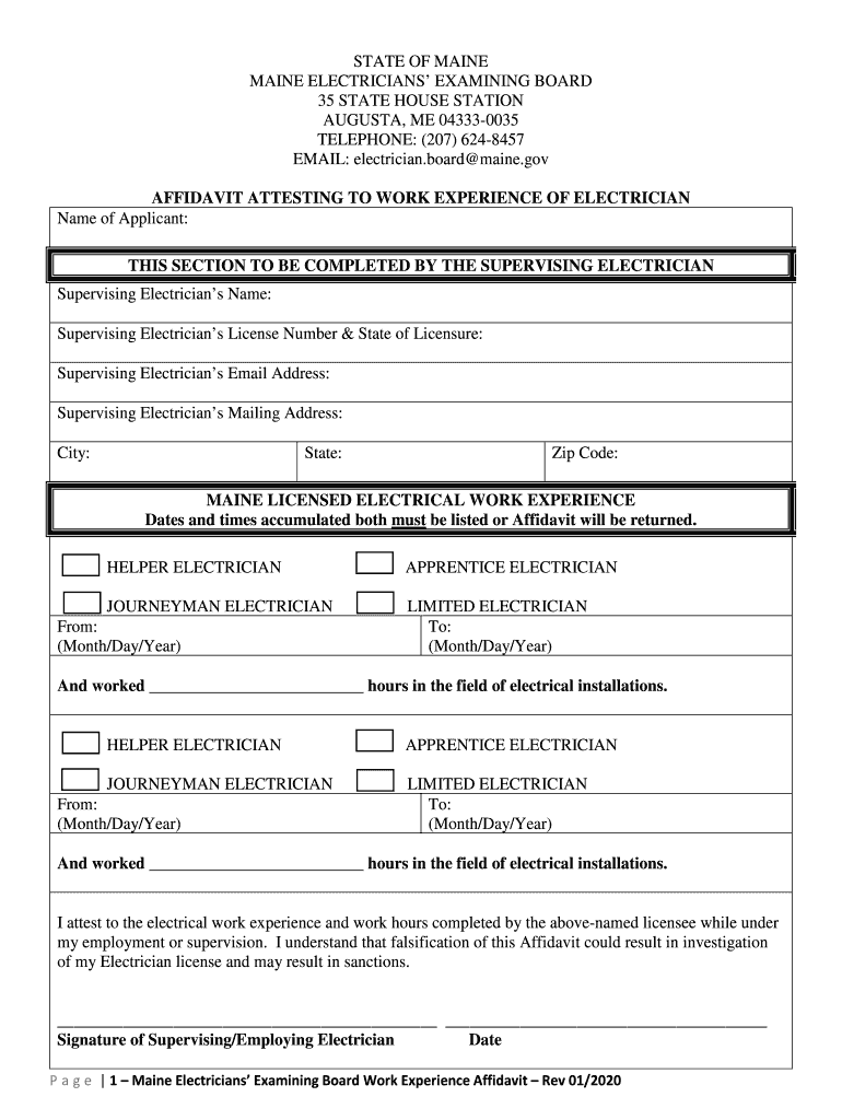 Affidavit For Work Experience - Fill Online, Printable, Fillable, Blank ...