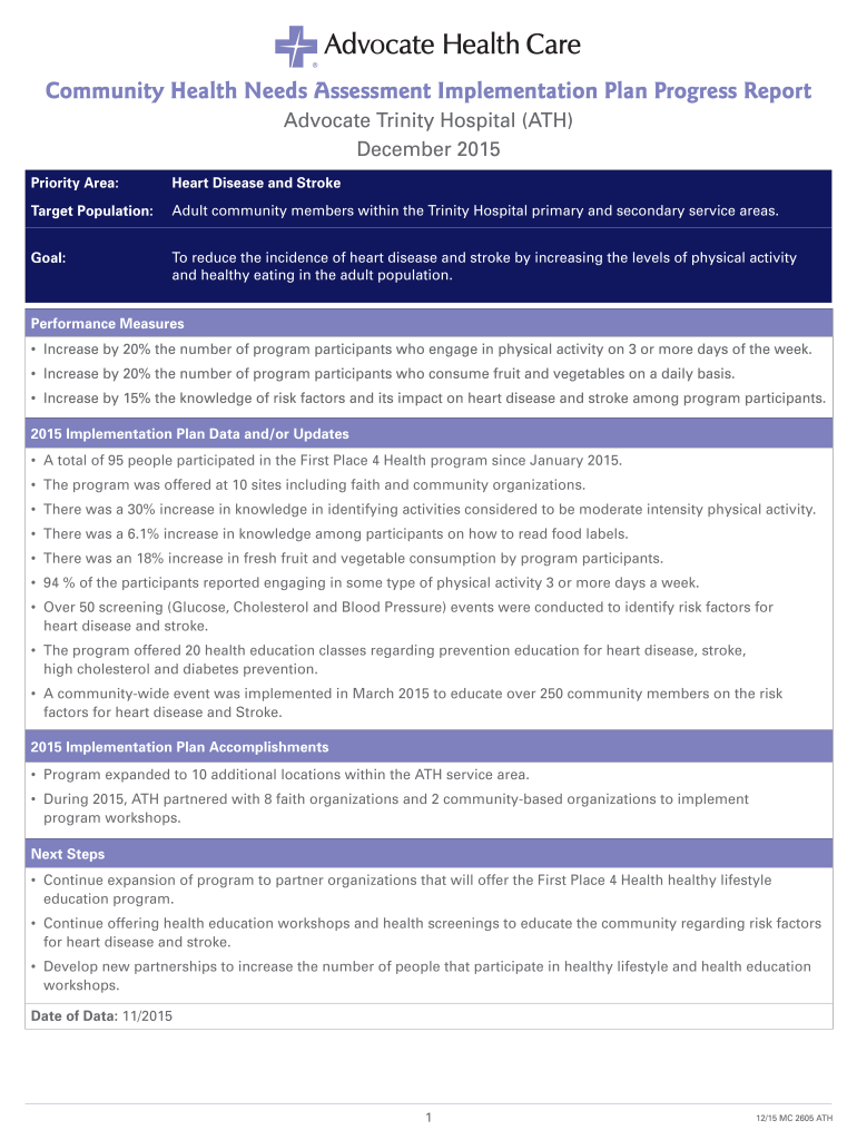 Fillable Online Advocate Trinity Hospital (ATH) Fax Email Print - pdfFiller