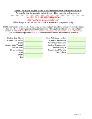 Fillable Online The forms in this packet are to be completed and NOT ...