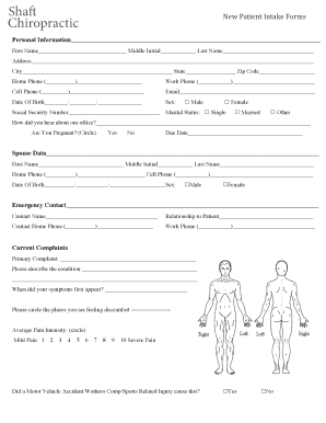 Fillable Online Pediatric New Patient Intake Form - Reddy Medical Group ...