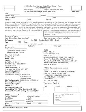 Fillable Online PETS Intake Fax Email Print - pdfFiller