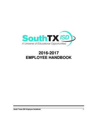 Fillable Online employee handbook - South Texas Independent School ...