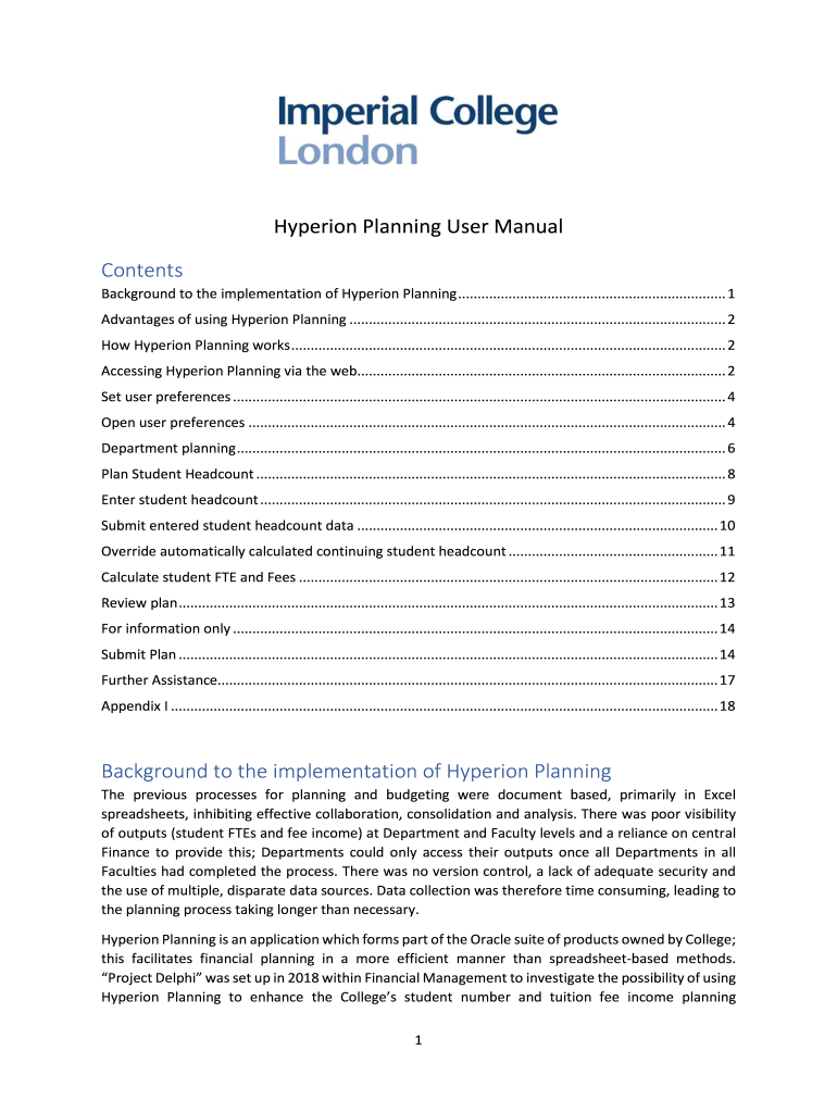 Fillable Online Hyperion PlanningSystem 9 User's Guide 9.3.1 Fax Email Print - pdfFiller