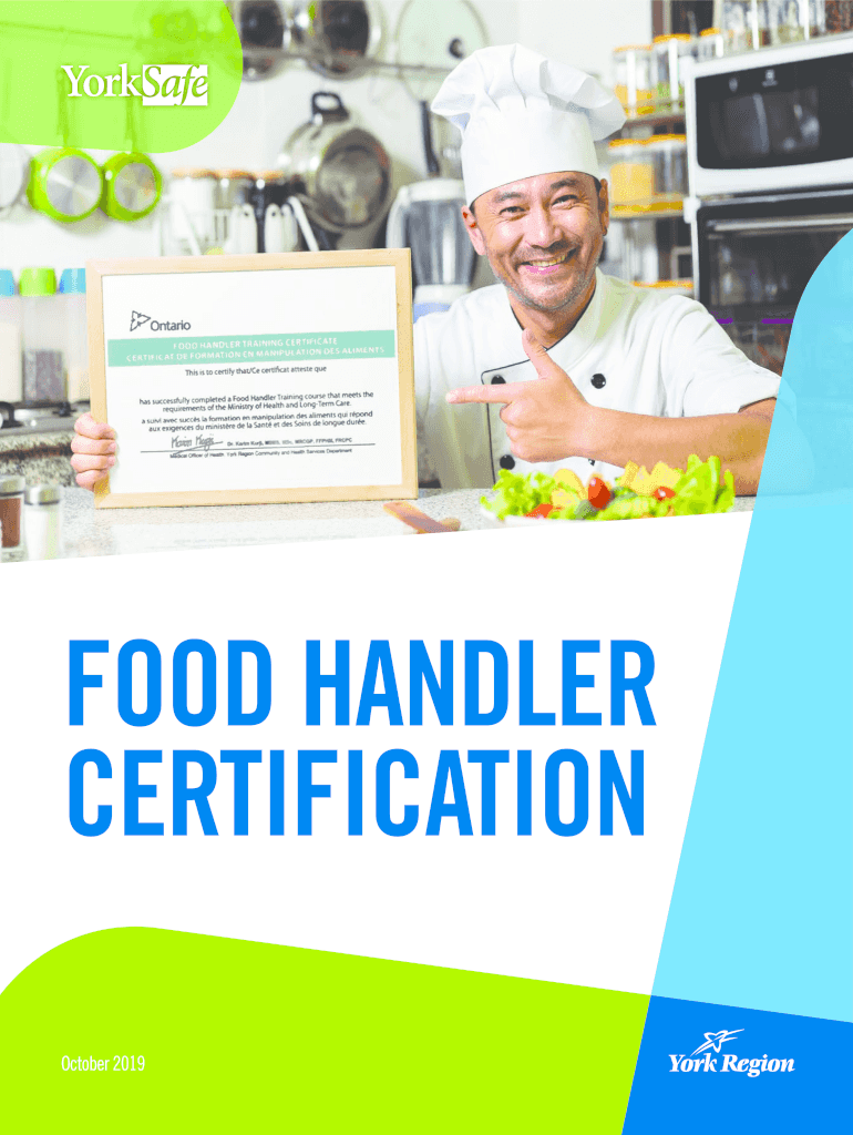 Fillable Online food handler certificate york region Fax Email Print - pdfFiller