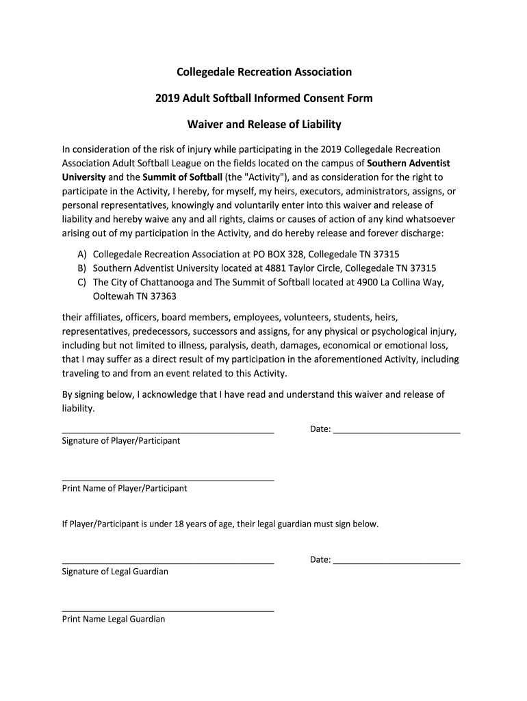 Fillable Online Electronic Signatures on Liability Waiver and Release ...