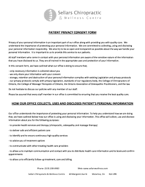 Fillable Online patient privacy consent form how our office collects ...