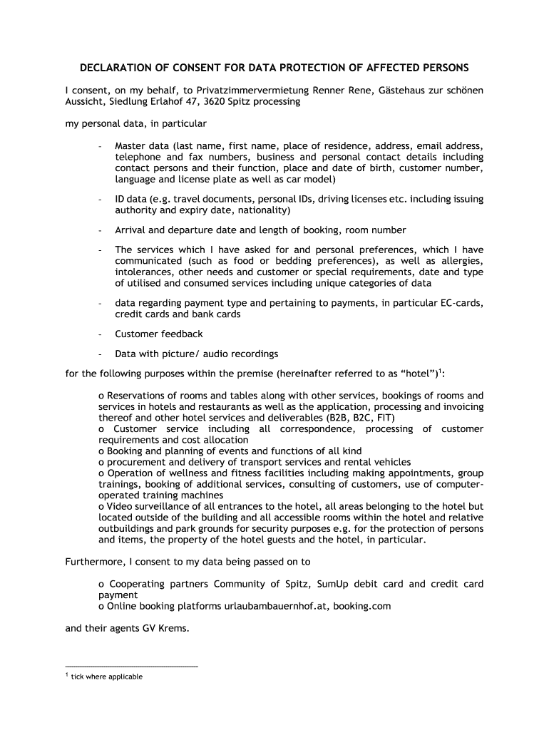 Fillable Online Interpretation Bulletin: Form of Consent - Office of ...