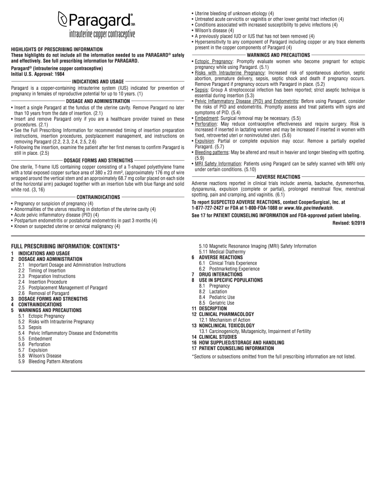 Fillable Online (intrauterine copper contraceptive) non-hormonal IUD ...