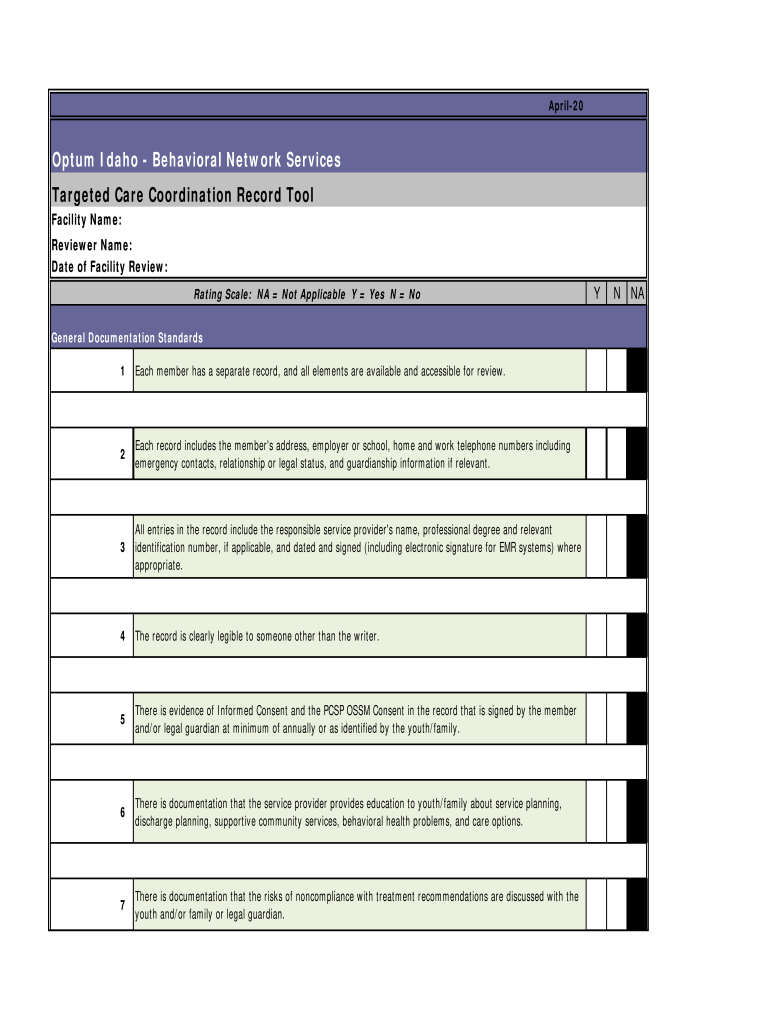 Fillable Online Behavioral Network Services Targeted Care ... - Optum ...