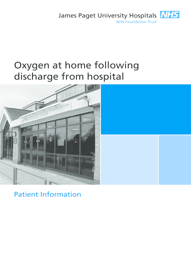 Fillable Online Oxygen at home following discharge from hospital ...