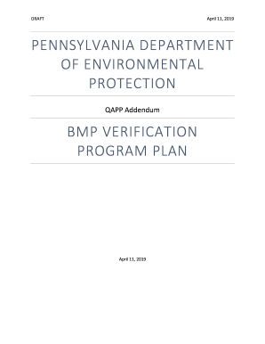 Fillable Online BMP Verification Plan - State - PA DEP Fax Email Print ...