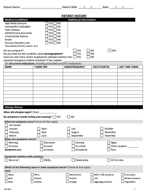 Fillable Online Patient Name: Patient DOB: // Date: // Fax Email Print ...