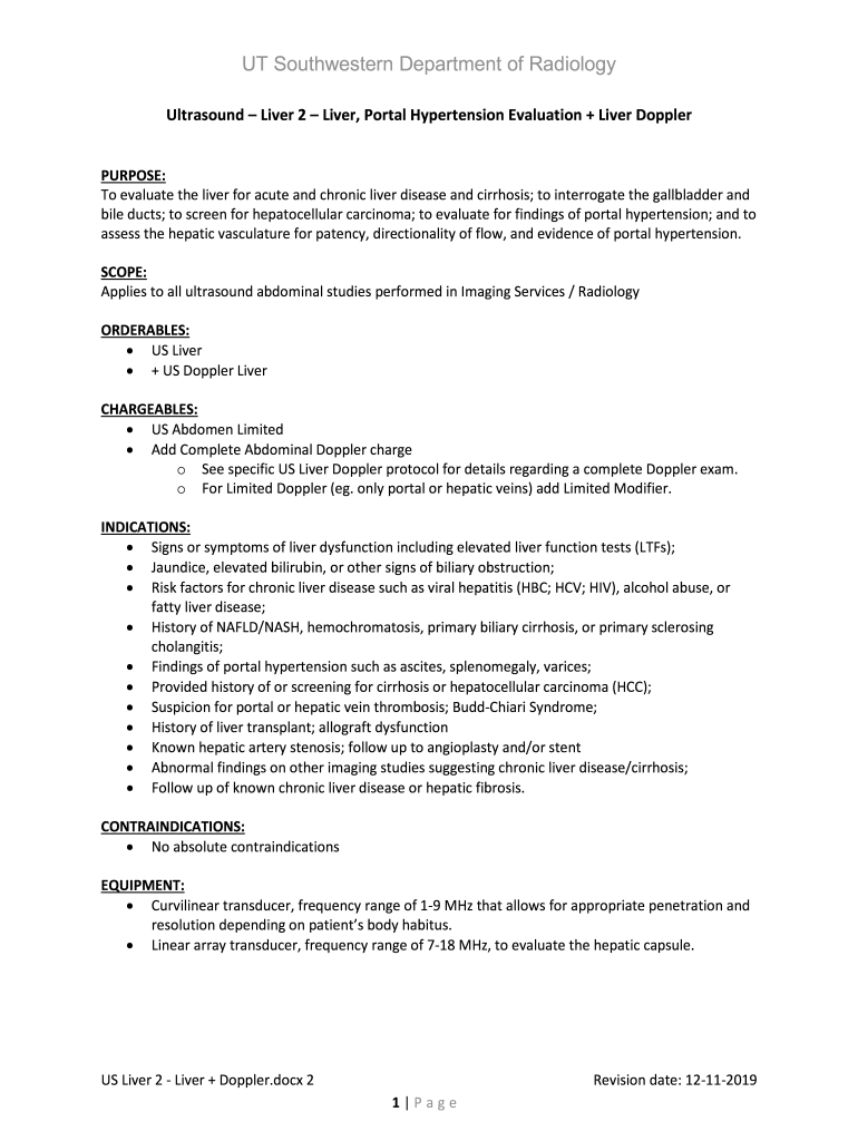Fillable Online The value of Doppler ultrasound in cirrhosis and portal ...