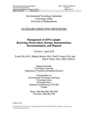Fillable Online Management of eDNA sample Fax Email Print - pdfFiller