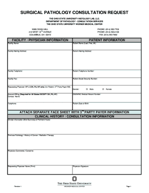 Fillable Online SURGICAL PATHOLOGY CONSULTATION REQUEST Fax Email Print - pdfFiller