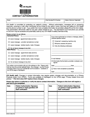 Fillable Online ALEGENT HEALTH. Form - Contact Authorization Fax Email ...