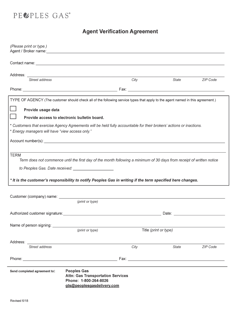 Agent Verification Agreement - Minnesota Energy Resources: Fill out ...