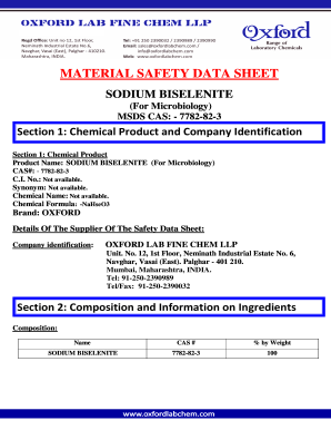 Fillable Online Material Safety Data Sheet Sodium nitrate Section 1 ...