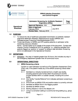 Fillable Online WRHA Infection Prevention Fax Email Print - pdfFiller