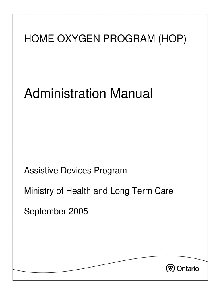 Fillable Online HOME OXYGEN PROGRAM (HOP) Fax Email Print - pdfFiller