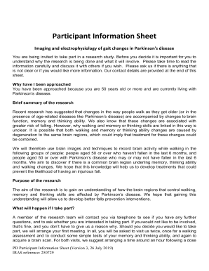 Fillable Online Participant Information Sheet Visual Vertical and falls in ... Fax Email Print ...