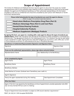 Fillable Online 2020 Scope of Sales Appointment Confirmation Form - WPS ...