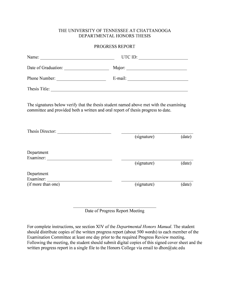 DEPARTMENTAL HONORS THESIS: Fill out & sign online | DocHub