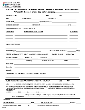 Fillable Online Appendix D. Ambulatory Surgery Center Checklist ...