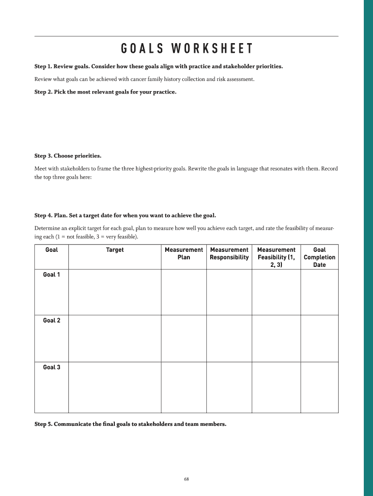 Fillable Online Review goals Fax Email Print - pdfFiller